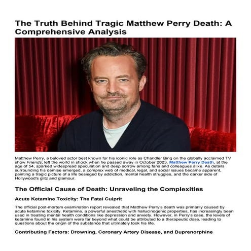 The Truth Behind Tragic Matthew Perry Death_ A Comprehensive Analysis ...
