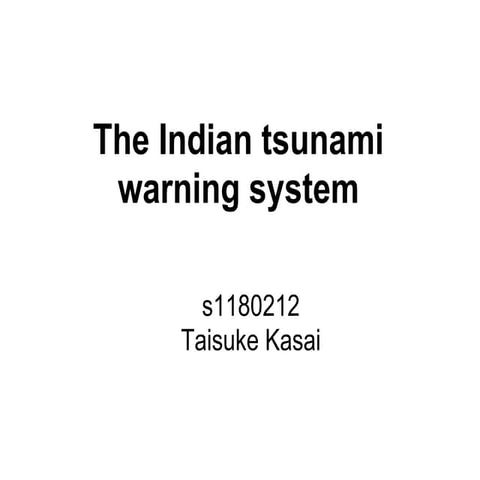 Tsunami warning system | PDF