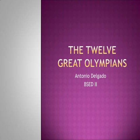 The twelve great olympians | PPTX
