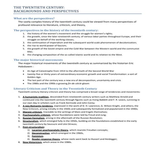 The twentieth century | PDF