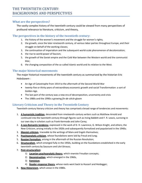 Introduction to Contemporary Literature | PPTX