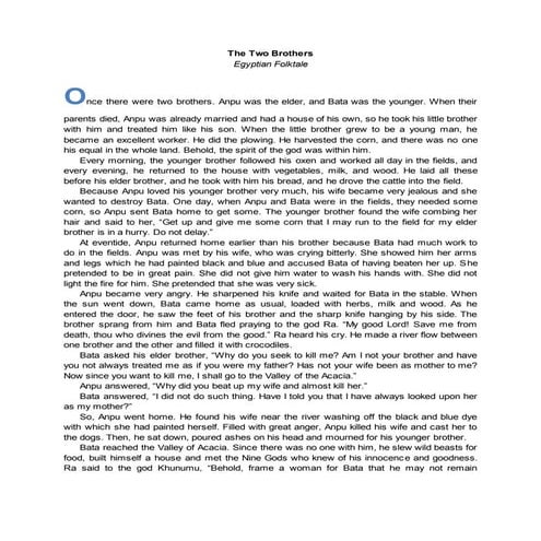 The two brothers | DOCX
