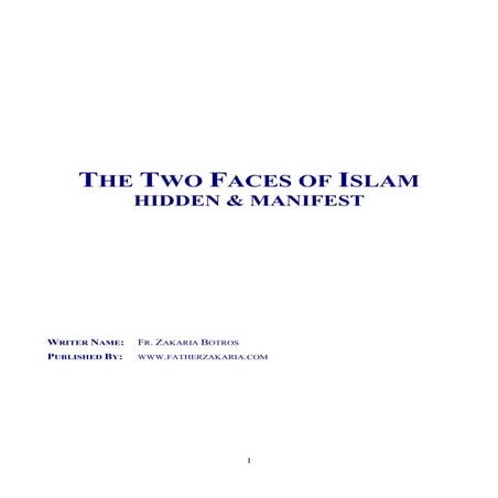 The two faces of Islam by father Zakaria - Comparative religion | PDF