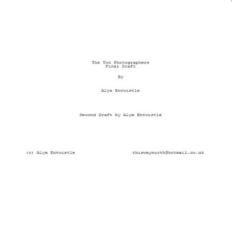 The Two Photographers Final Draft By AE | DOCX