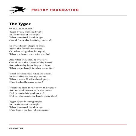 the tyger.pdf | Poetry | Books and Literature