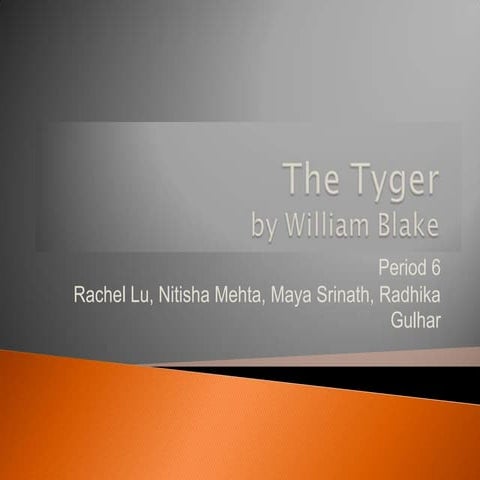 The Tyger, by William Blake | PPTX