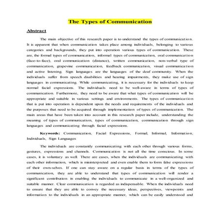Types of Communication | PDF
