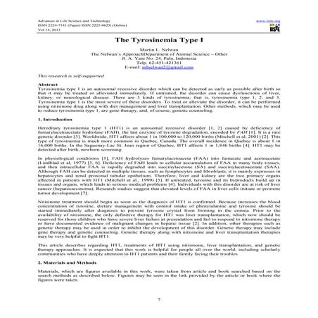 The tyrosinemia type i | PDF