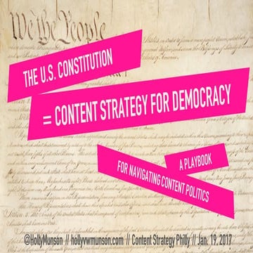 The U.S. Constitution: Content Strategy for Democracy | PDF