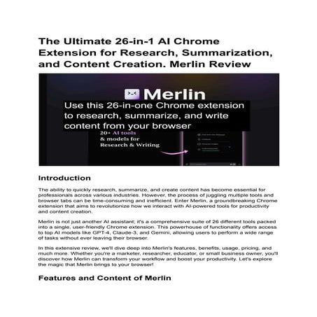 The Ultimate 26-in-1 AI Chrome Extension for Research, Summarization ...