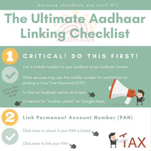 The ultimate aadhaar linking checklist