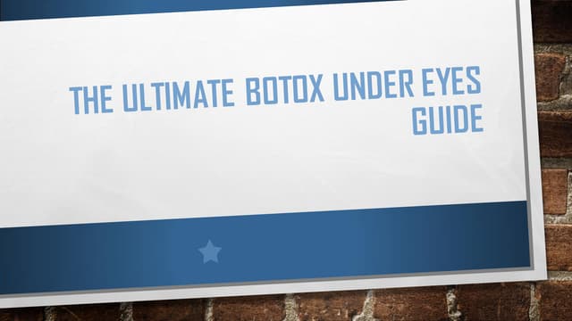 Know How Botox treatment works on the face | PDF