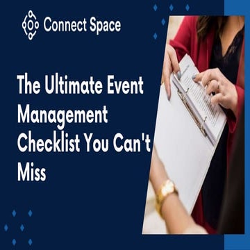 The Ultimate Event Management Checklist You Can't Miss | PPTX
