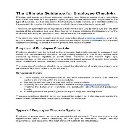 How Biometric-Less Attendance Simplifies Employee Check-In and Check ...