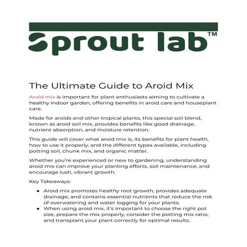 The Ultimate Guide to Aroid Mix and How to Use It for Your Plants in ...