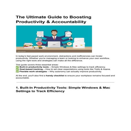 The Ultimate Guide to Boosting Productivity & Accountability | PDF