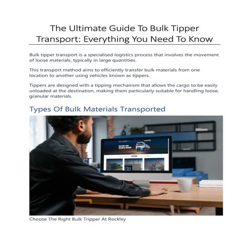 The Ultimate Guide To Bulk Tipper Transport - Everything You Need To ...