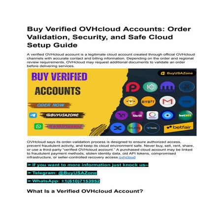 Step-by-Step Guide to Buying Verified OVHcloud Accounts in 2026 .pdf