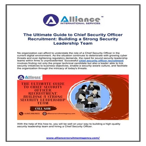 The Ultimate Guide to Chief Security Officer Recruitment Building a ...