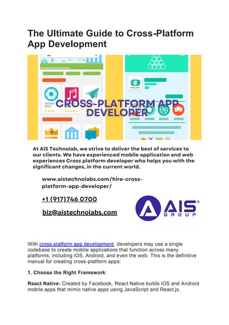Complete Guide to Mobile App Development | PDF