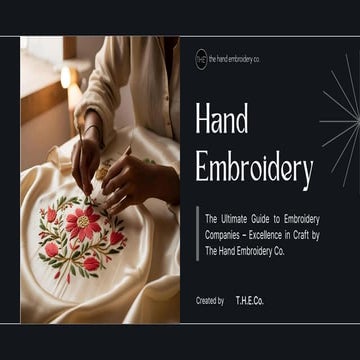 The Ultimate Guide to Embroidery Companies – Excellence in Craft by The ...
