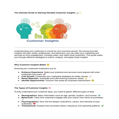 Customer Insights Your Key to Business Excellence.pptx