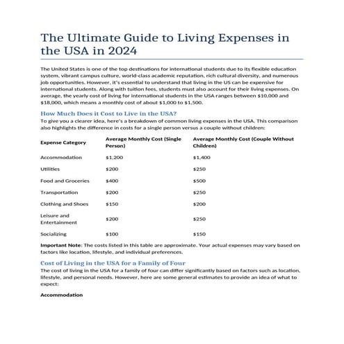 The Ultimate Guide to Living Expenses in the USA in 2024.docx