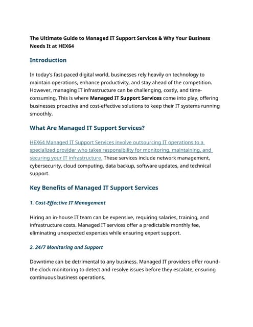 What are managed services? | PDF