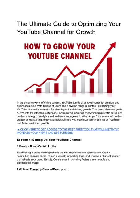 YouTube Mastery, Monetization, and Revenue Checklist | PDF