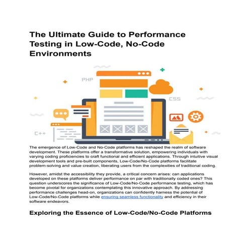 The Ultimate Guide to Performance Testing in Low-Code, No-Code ...