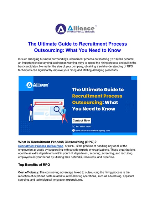 The Ultimate Guide To Recruitment Process Outsourcing What You Need To