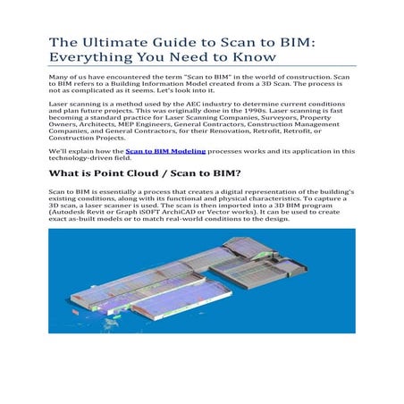 The Ultimate Guide to Scan to BIM | PDF