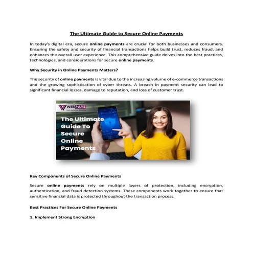 The Ultimate Guide to Secure Online Payments | PDF