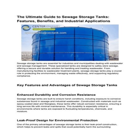 Process Water Tanks_ Essential Benefits, Applications, and Selection ...