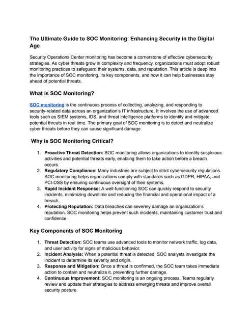 Introduction-to-Security-Operations-Center (SOC) | PPT