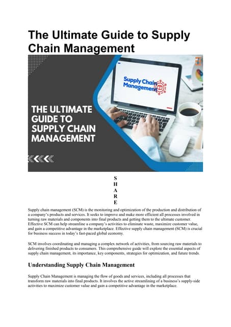 Comprehensive Guide to Supply Chain Management in Construction | PPTX ...