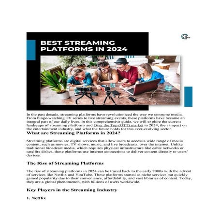 Top 7 Streaming Platforms in 2024: Ultimate Guide | Insider Market ...