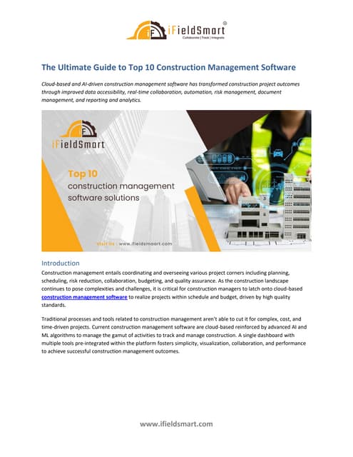 10 Best Construction Project Management Software For 2024 | PDF