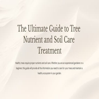 Understanding the Nutritional Needs of Trees A Guide to Growth ...