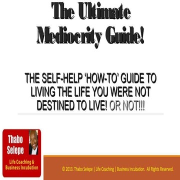 The Ultimate Mediocrity Guide! | PPT