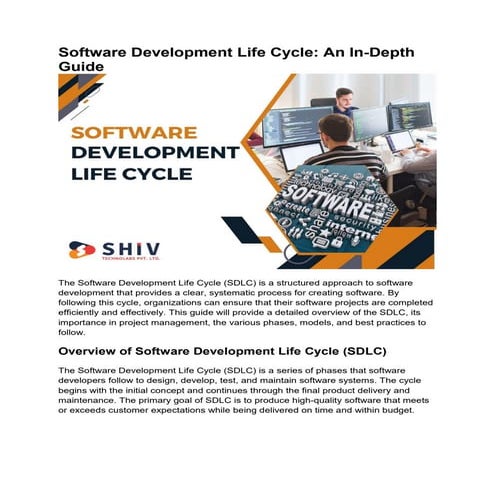 The Ultimate PDF Guide on Software Development Life Cycle | PDF ...