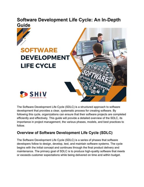 Best Practices In Software Development Life Cycle (SDLC) | PDF