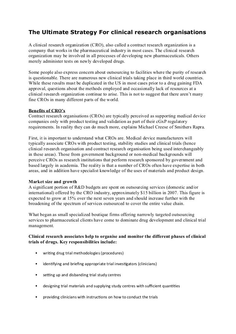 Clinical Strategy