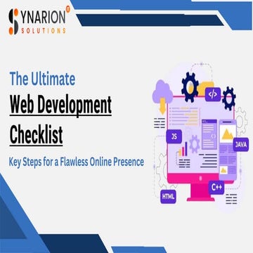 The Ultimate Web Development Checklist: Key Steps for a Flawless Online ...