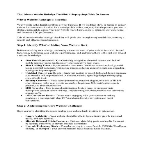 Case Study: US Based Digital Agency Website Redesign | PDF