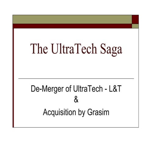 The Ultra Tech Saga | PDF
