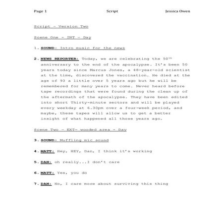 The Cruel War script | DOCX