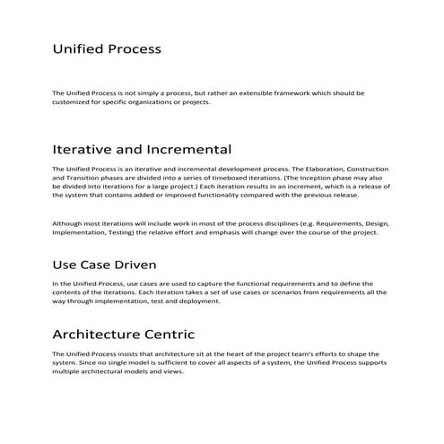 The unified process | DOCX