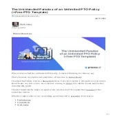 The Unintended Paradox of an Unlimited PTO Policy (+Free PTO Template ...