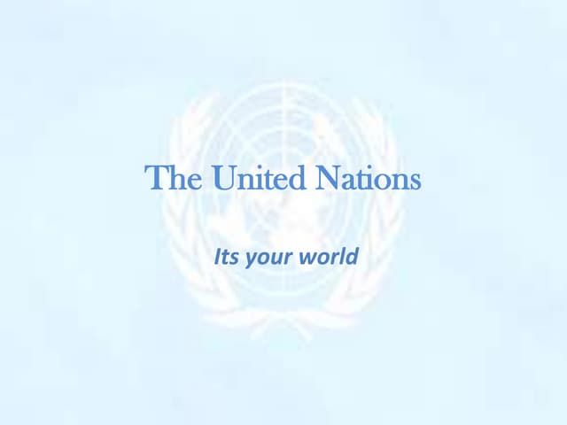 Intro to Model United Nations | PPTX